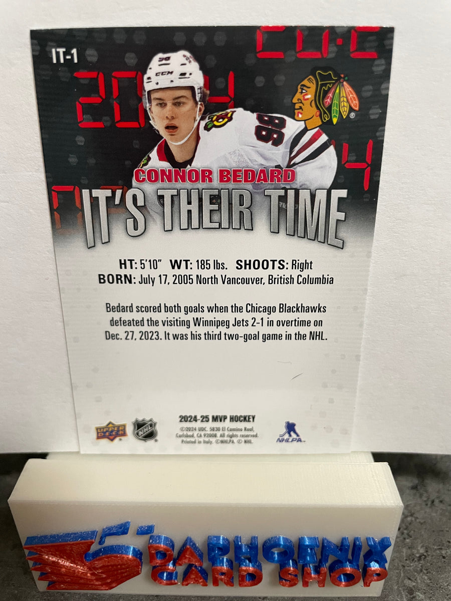 Connor Bedard Blackhawks 2024-25 Upper Deck MVP It's Their Time #IT-1 ...